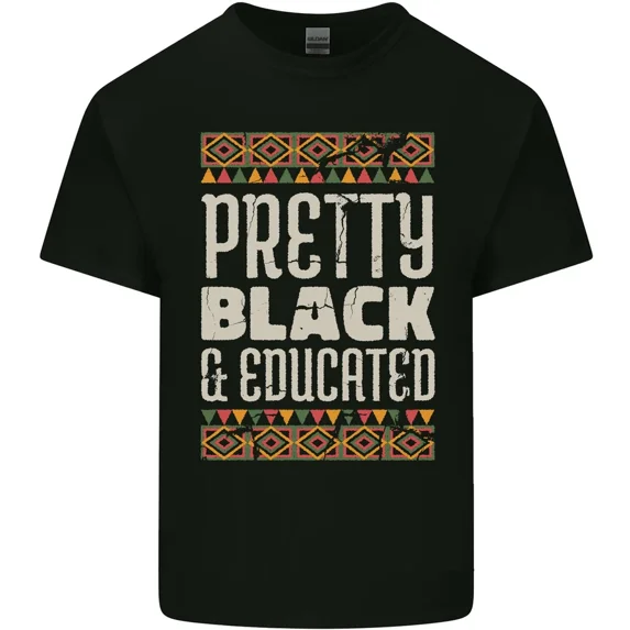 African Portrait Pretty Black Educated Light Cotton Graphic Tee Shirt ...