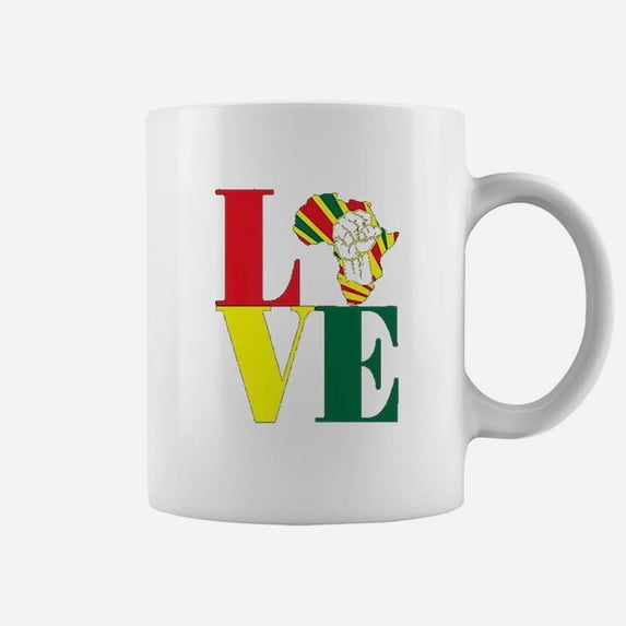 African Pride Black Power Fist Love Africa Map Coffee Mug - Walmart.com
