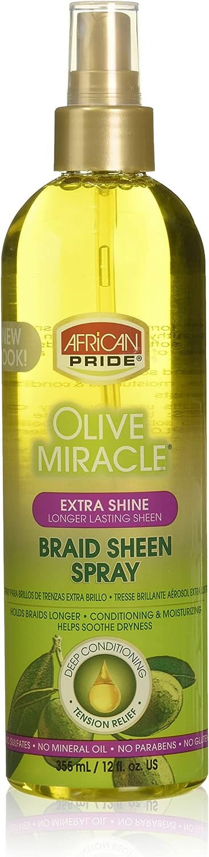 African Pride Braid Sheen Hair Spray, Extra Shine, 12 Oz - Walmart.com