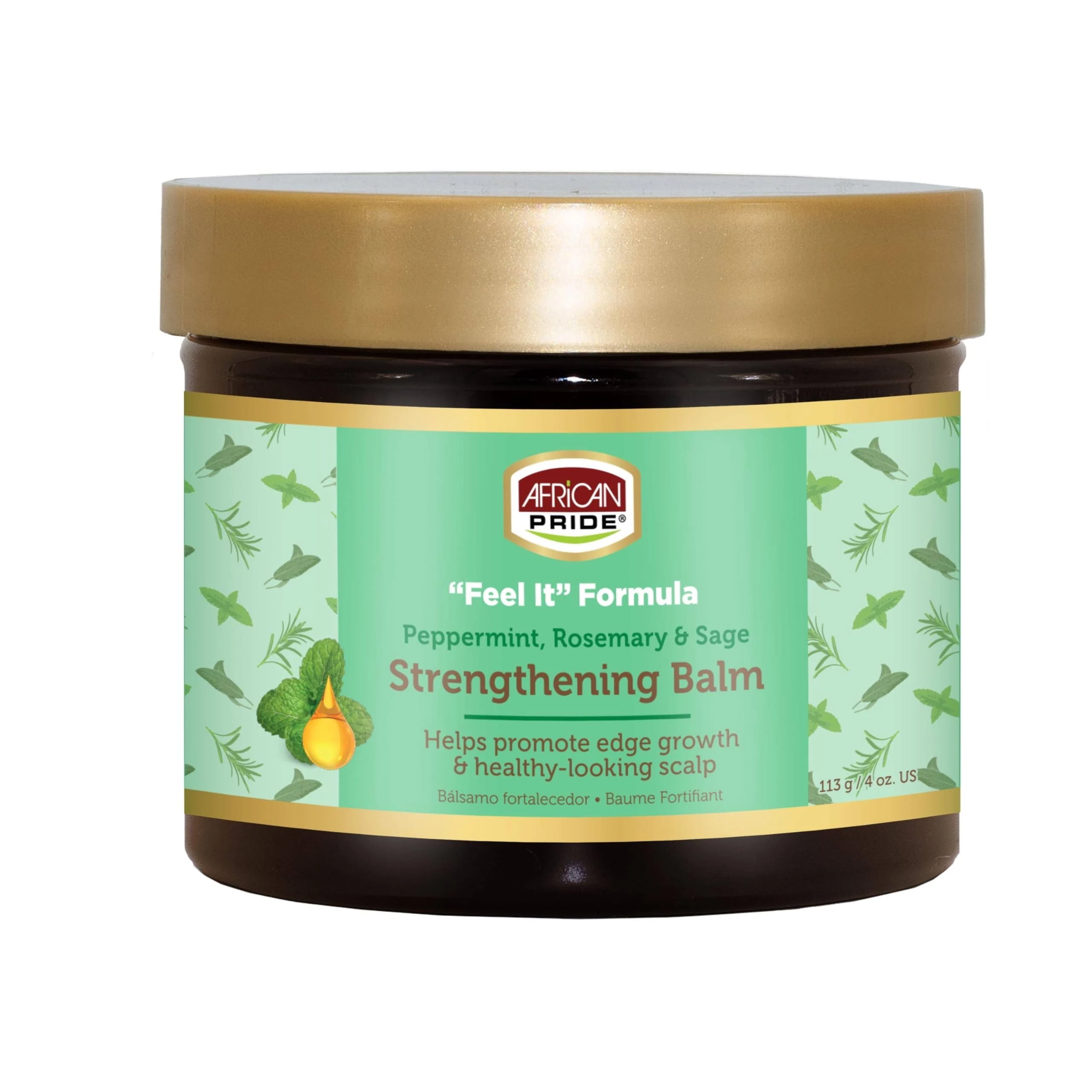 African Pride Feel It Formula Hair Strengthening Balm, Rosemary Sage, 4 ...