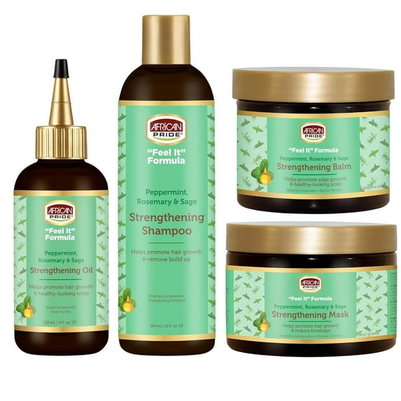 African Pride, Hair Growth Oil Bundle, 4 Pack, Strengthening Treatment ...