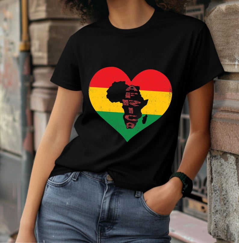 African Pride Graphic T Shirt for Men and Women, Distressed Africa ...