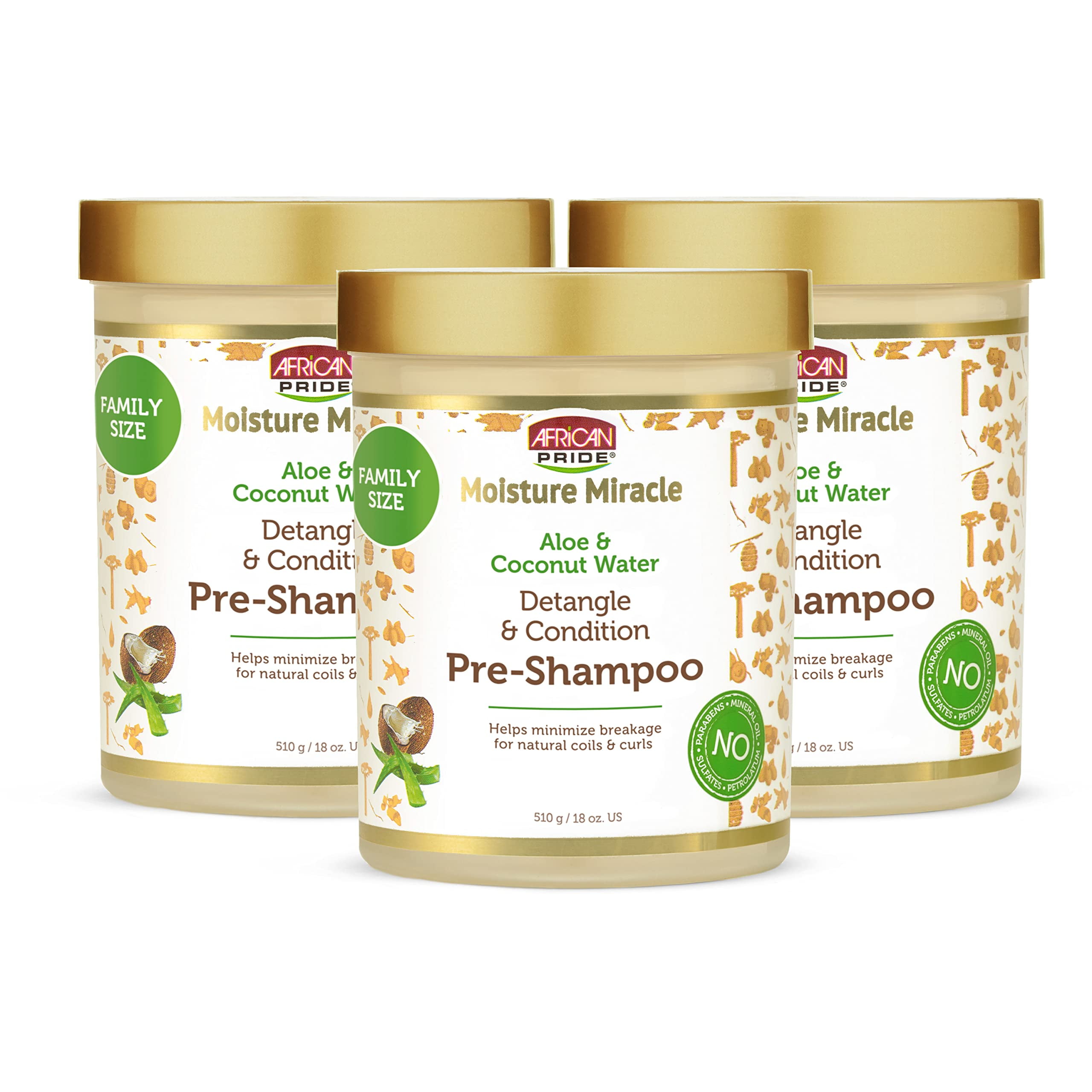 African Pride Moisture Miracle Aloe & Coconut Water Pre-Shampoo - Helps ...