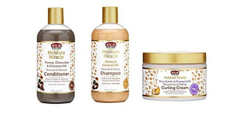 African Pride Moisture Miracle Combo (COND&SH&CREME) - Walmart.com