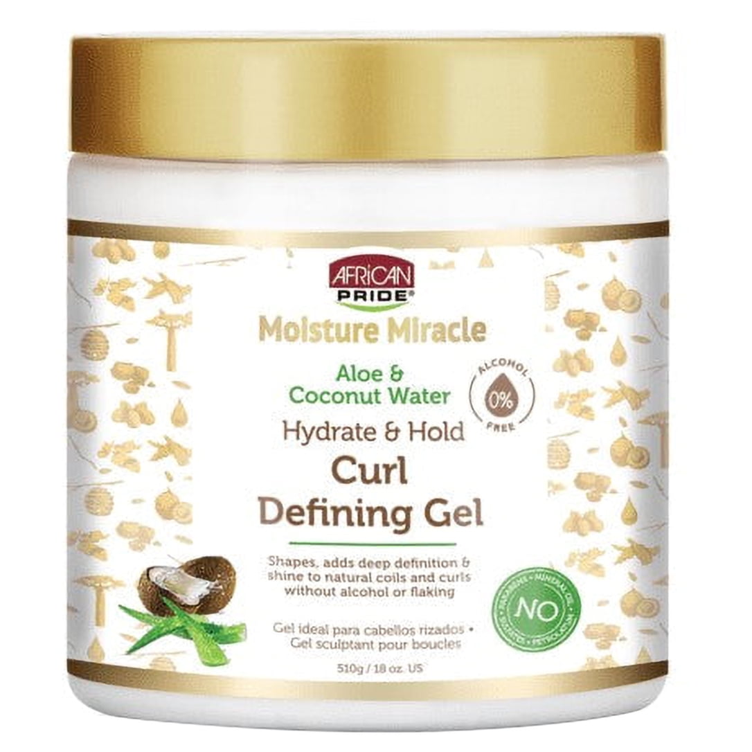 African Pride Moisture Miracle Curl Defining Gel, 18oz, Aloe and ...