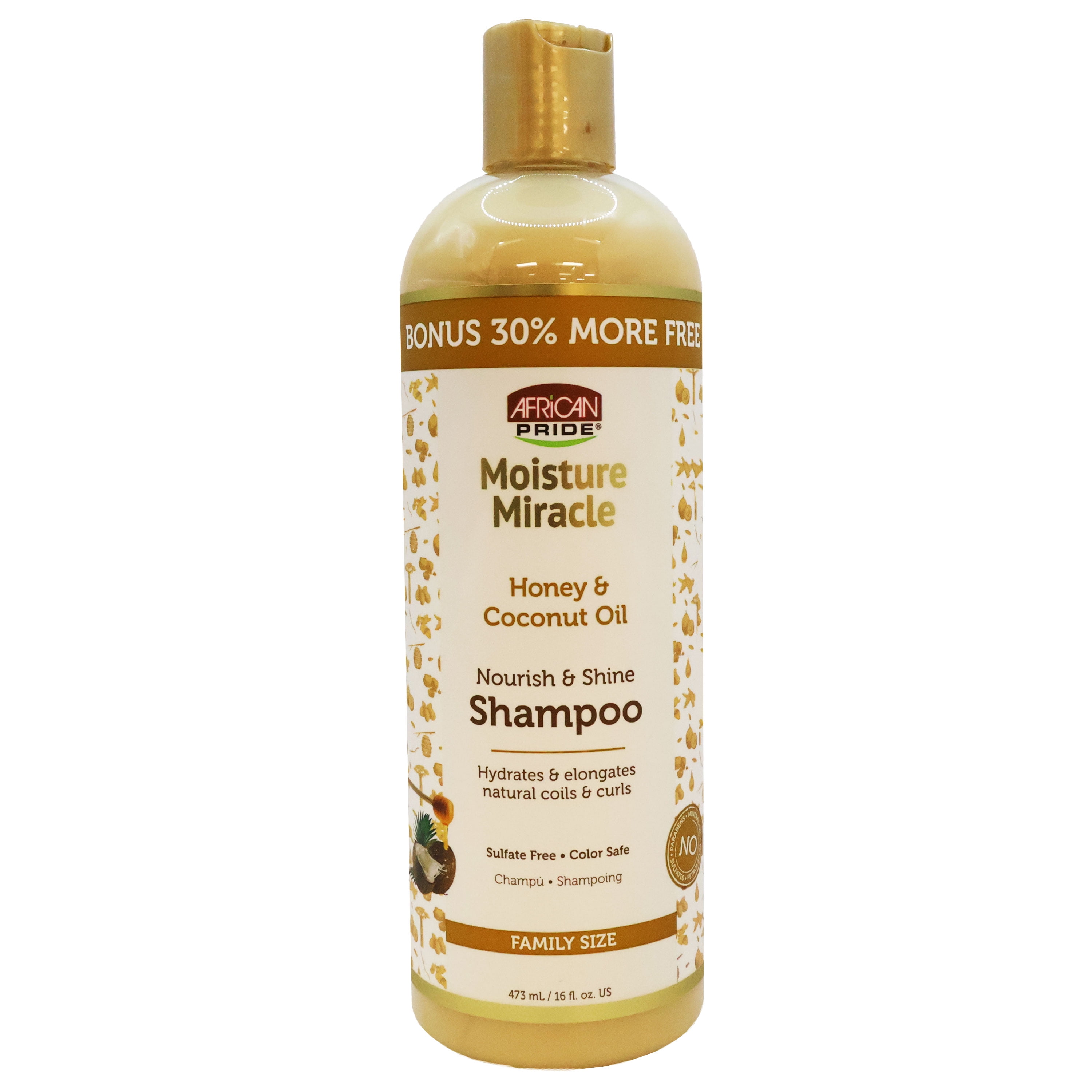 African Pride Moisture Miracle Honey Coconut Oil Shampoo, 16 Oz ...