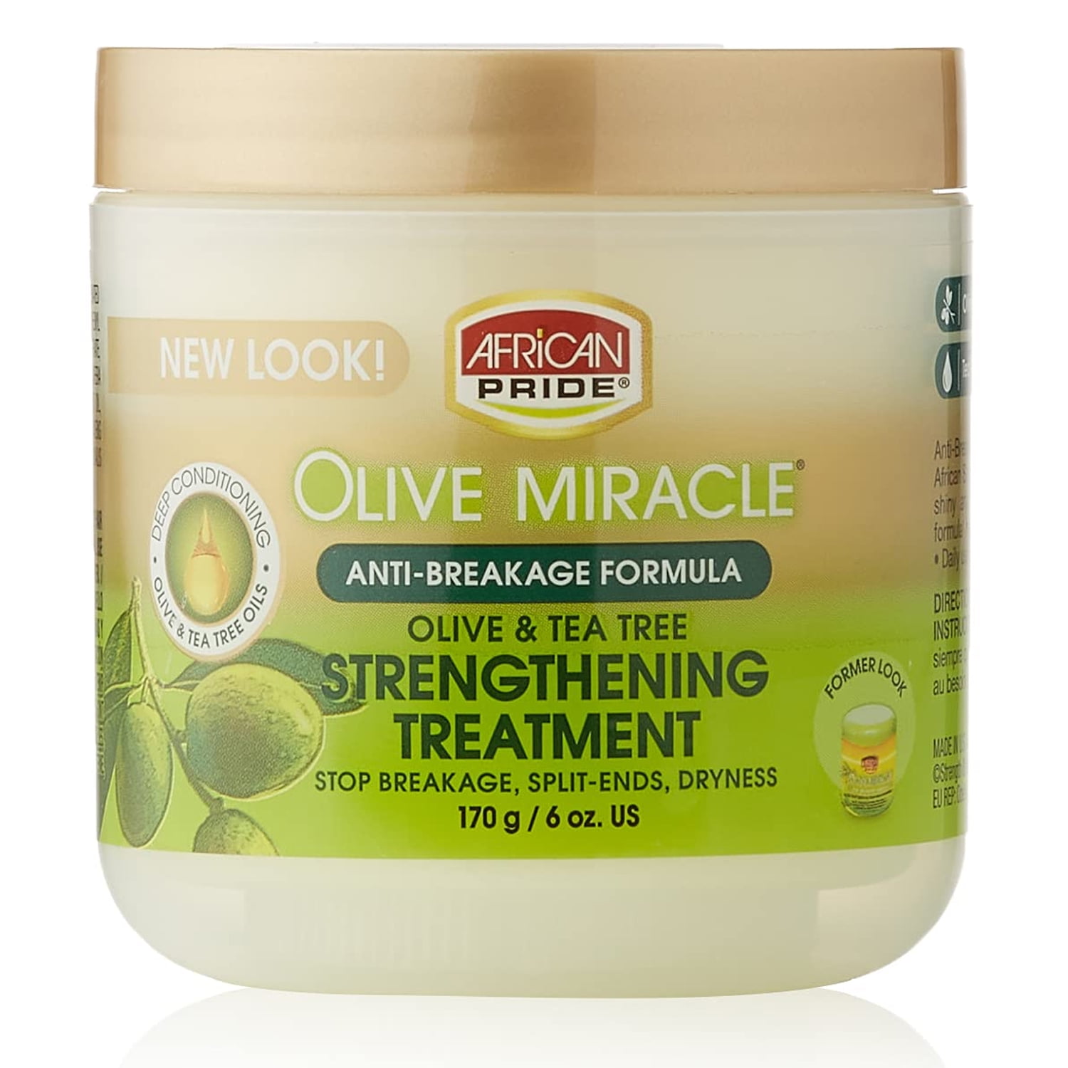 African Pride Olive Miracle Anti-Breakage Formula, 6 Oz., Pack of 2 ...