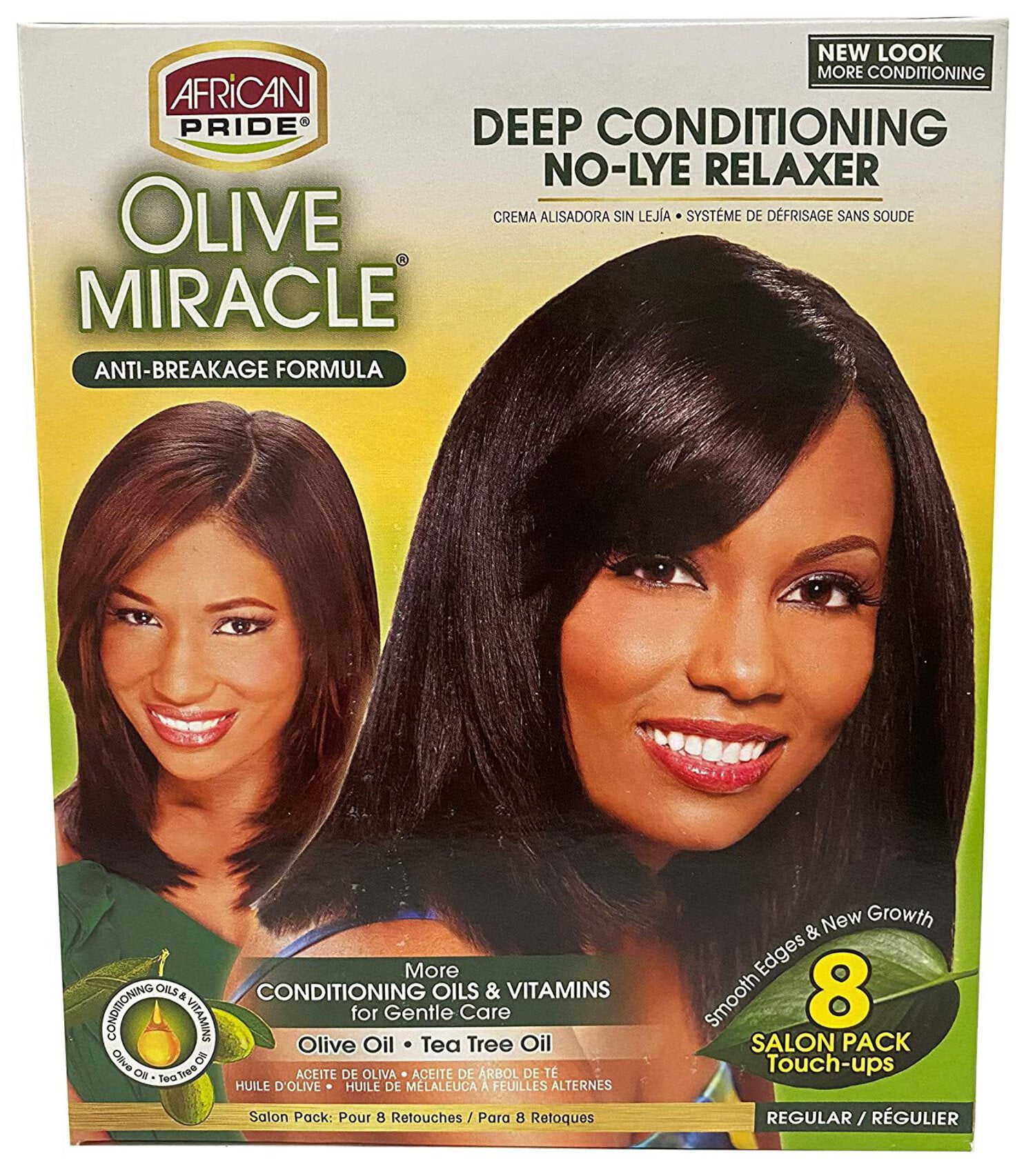 African Pride Olive Miracle Deep Conditioning No-Lye Relaxer - Regular ...