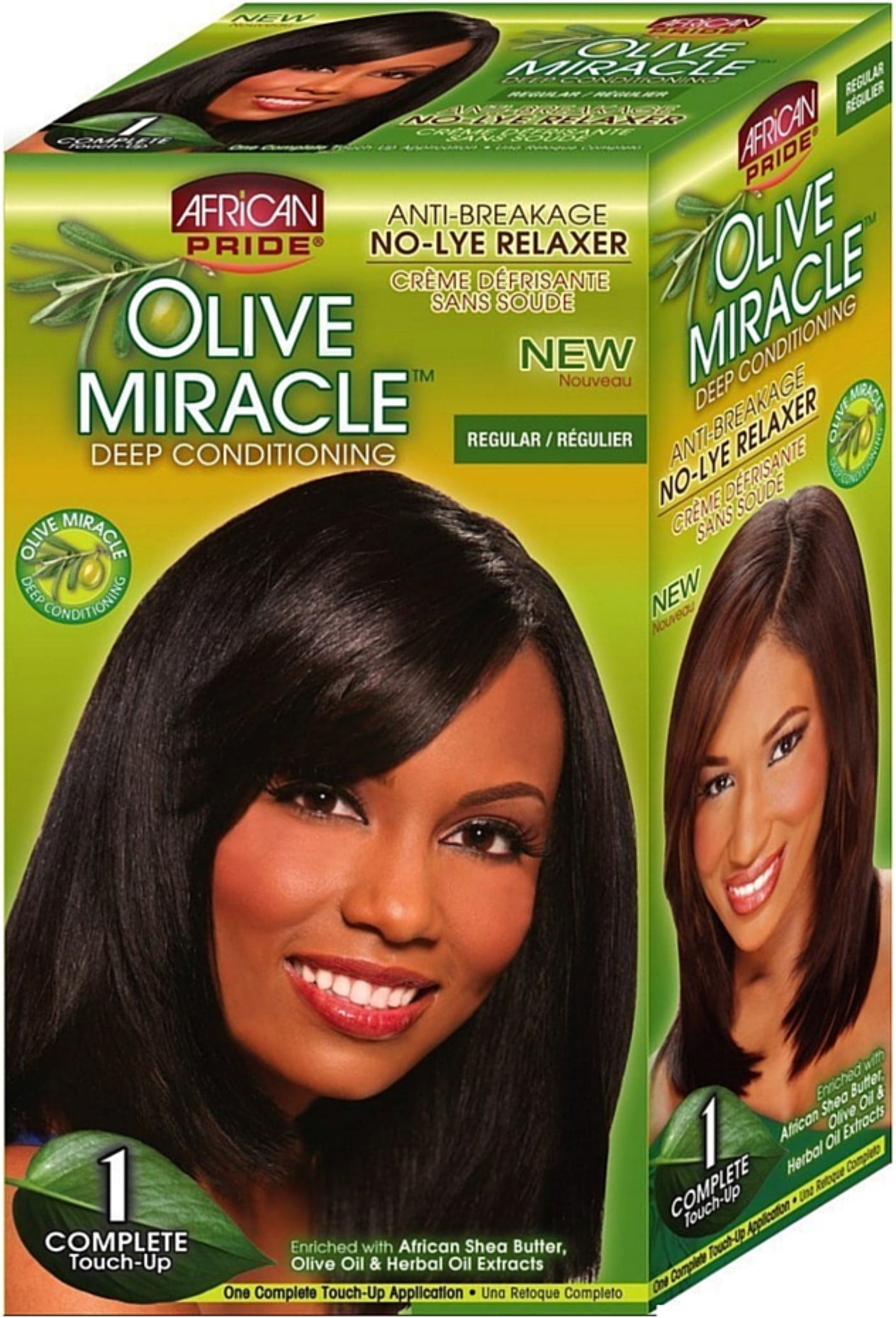 African Pride Olive Miracle Deep Conditioning No-Lye Relaxer - Regular ...