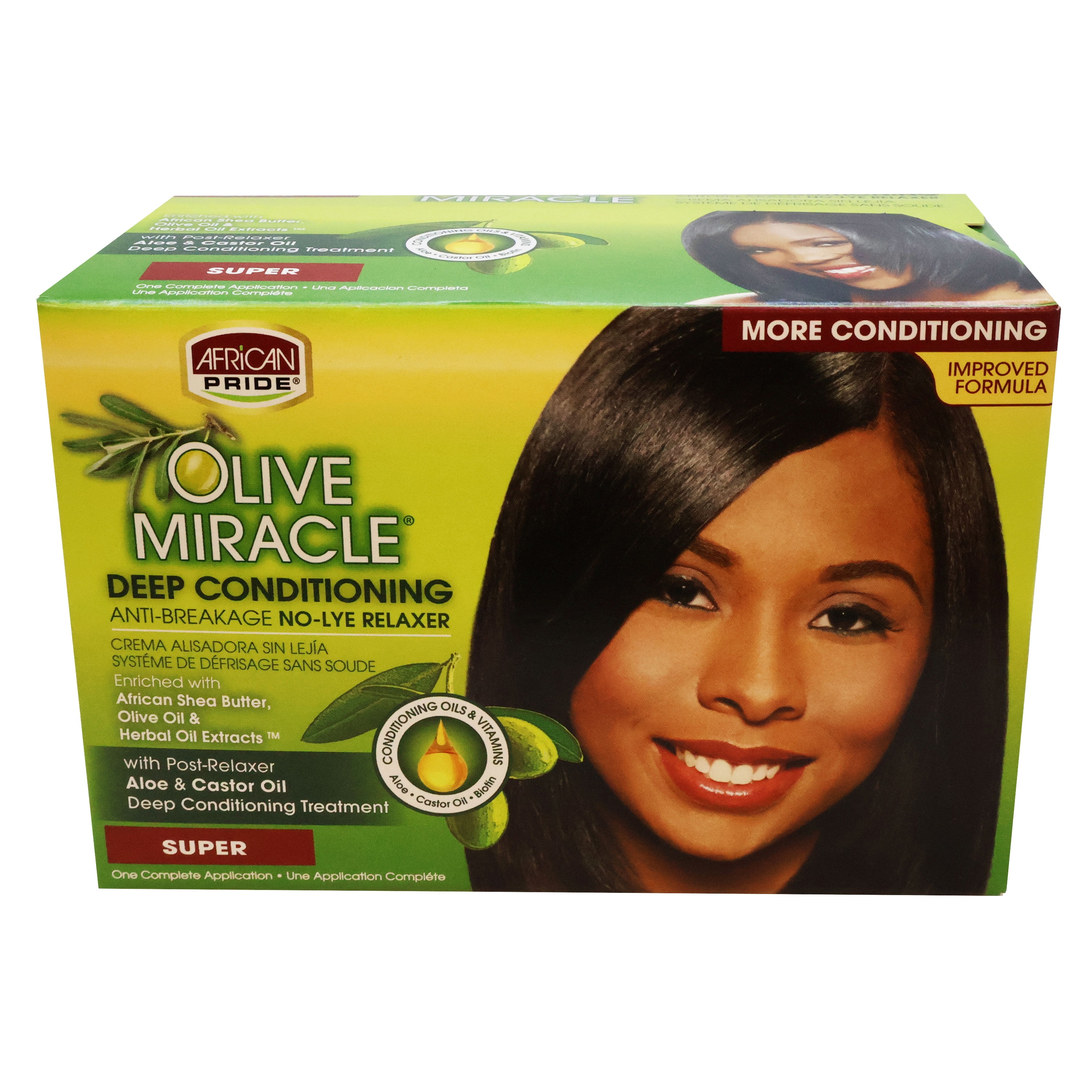 African Pride Olive Miracle Deep Conditioning Relaxer No Lye Super ...