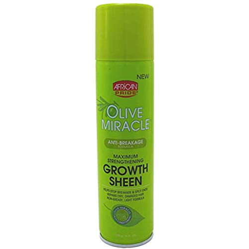 African Pride Olive Miracle Magical Growth Sheen Hair Spray, Enriched ...