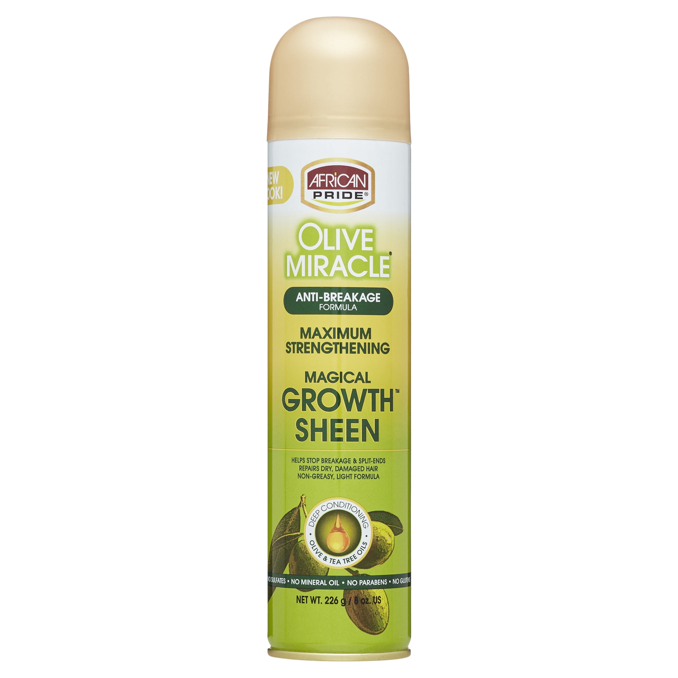 African Pride Olive Miracle Shine Enhancing Maximum Strengthening ...