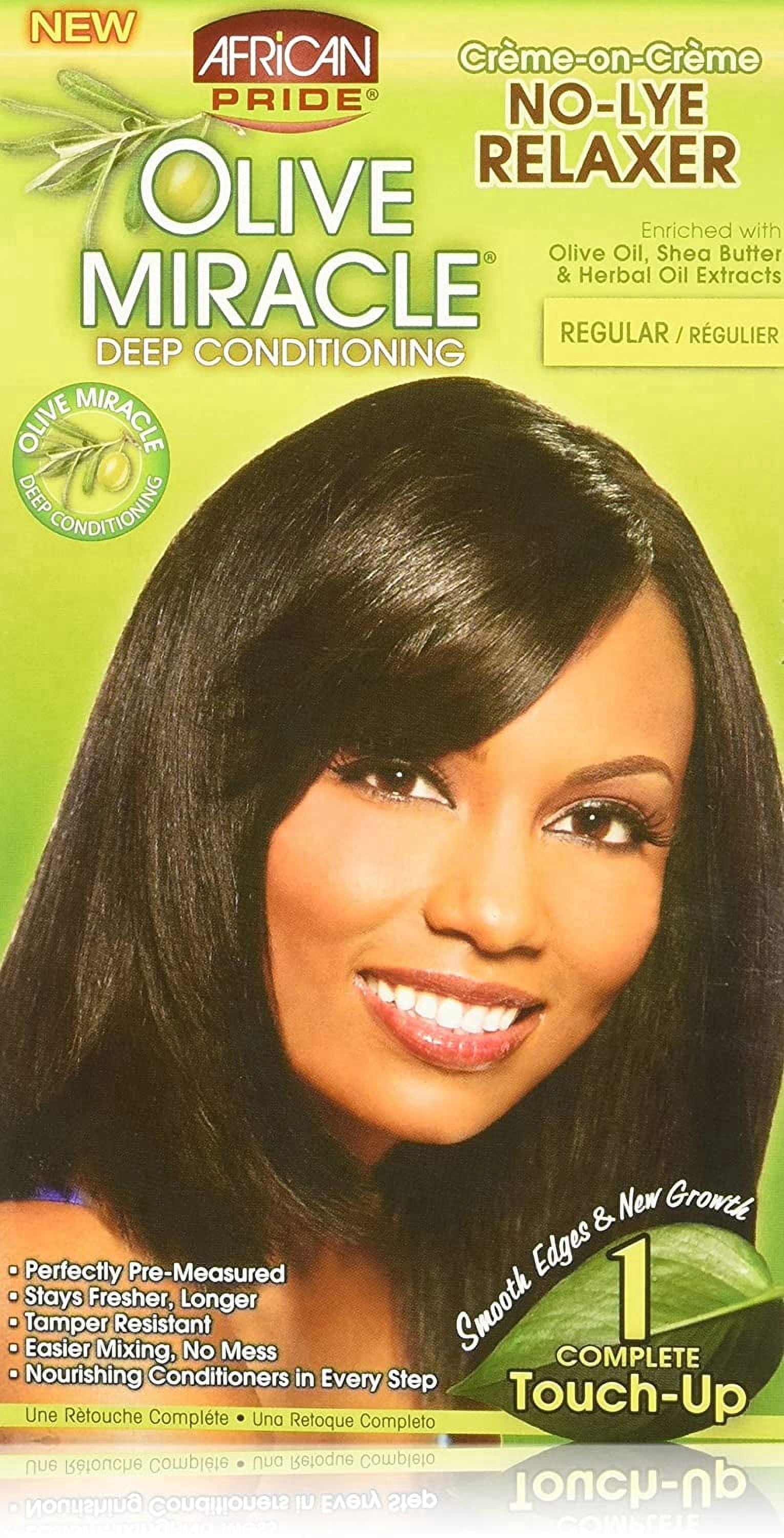 African Pride Olive Miracle Deep Conditioning No Lye Hair Relaxer ...