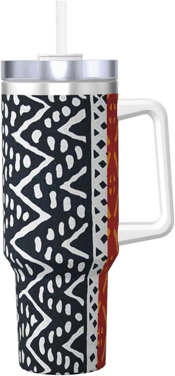 African Print 40 Oz Tumbler Stainless Steel Vacuum Insulated Coffee Ice ...