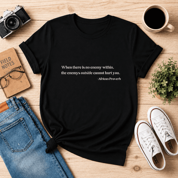 African Proverb Unisex T-Shirt - Inner Peace Quote, S-5XL - Walmart.com