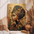 African Queen Elegant Abstract Portrait Cultural Motifs Geometric ...