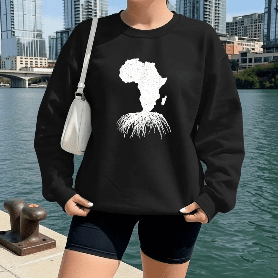 African Roots Art For Men Women Afrocentric African Map Sweatshirt, for ...