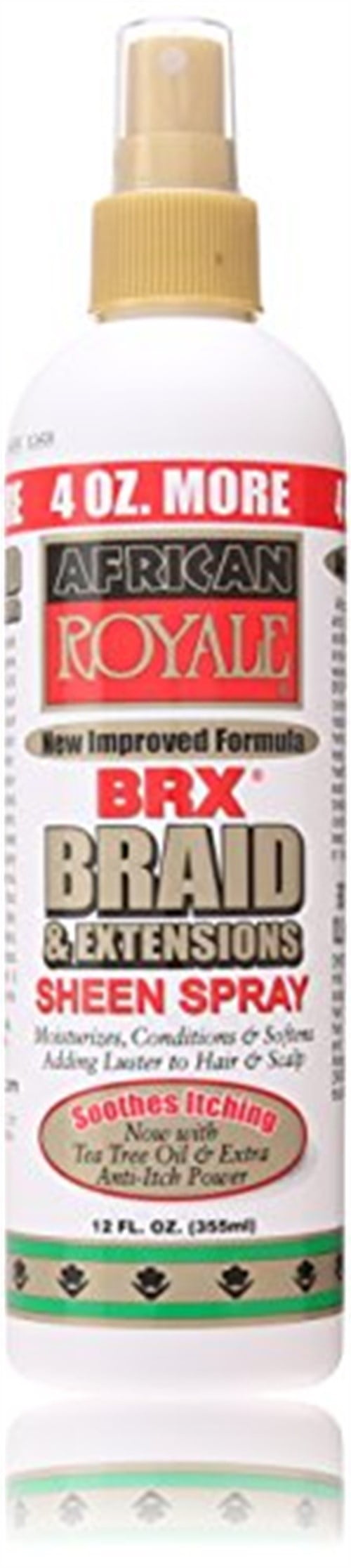 African Royale BRX Braid and Extensions Sheen Spray, 12 oz (Pack of 6 ...