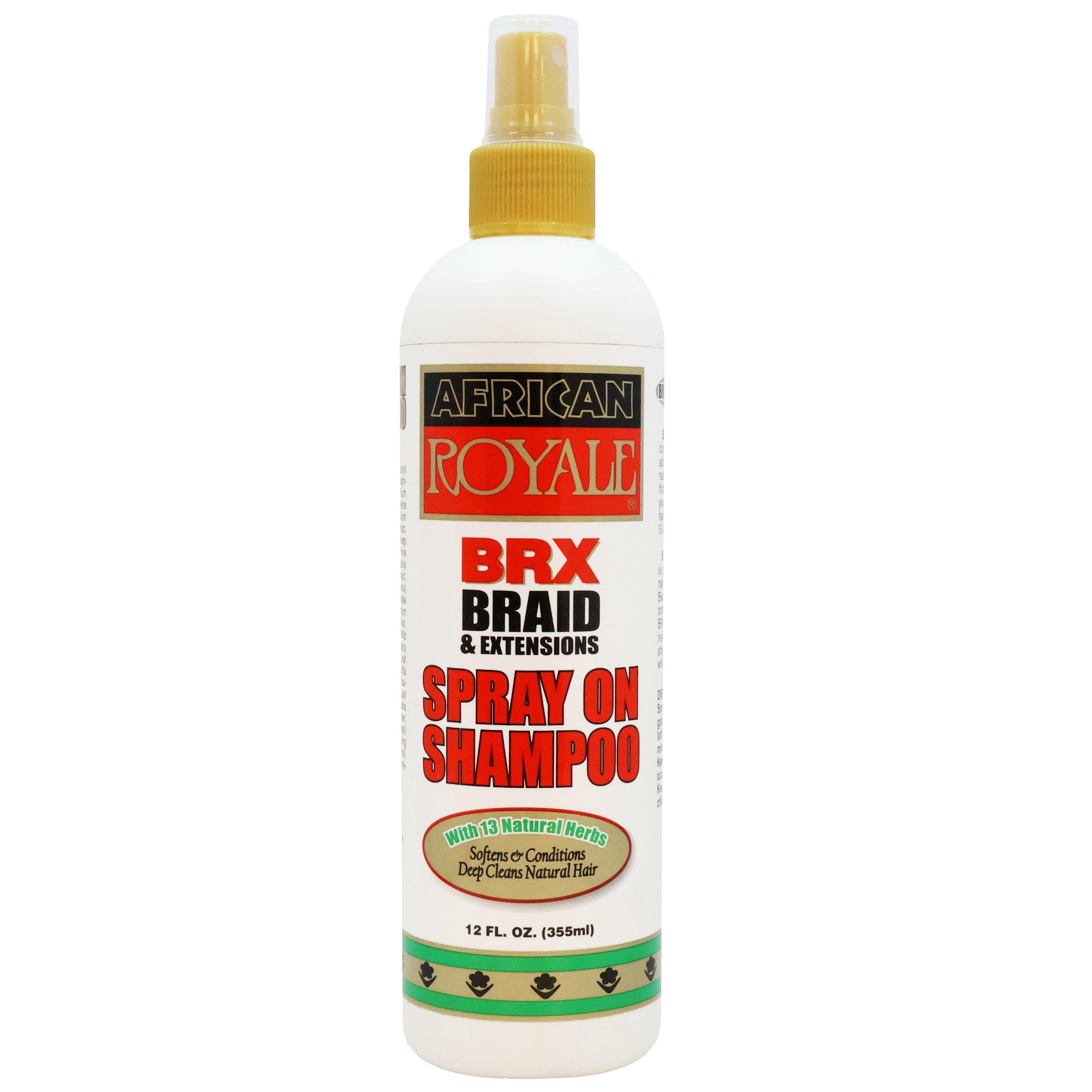 African Royale BRX Braid and Extensions Spray On Hair Shampoo 12 Oz ...