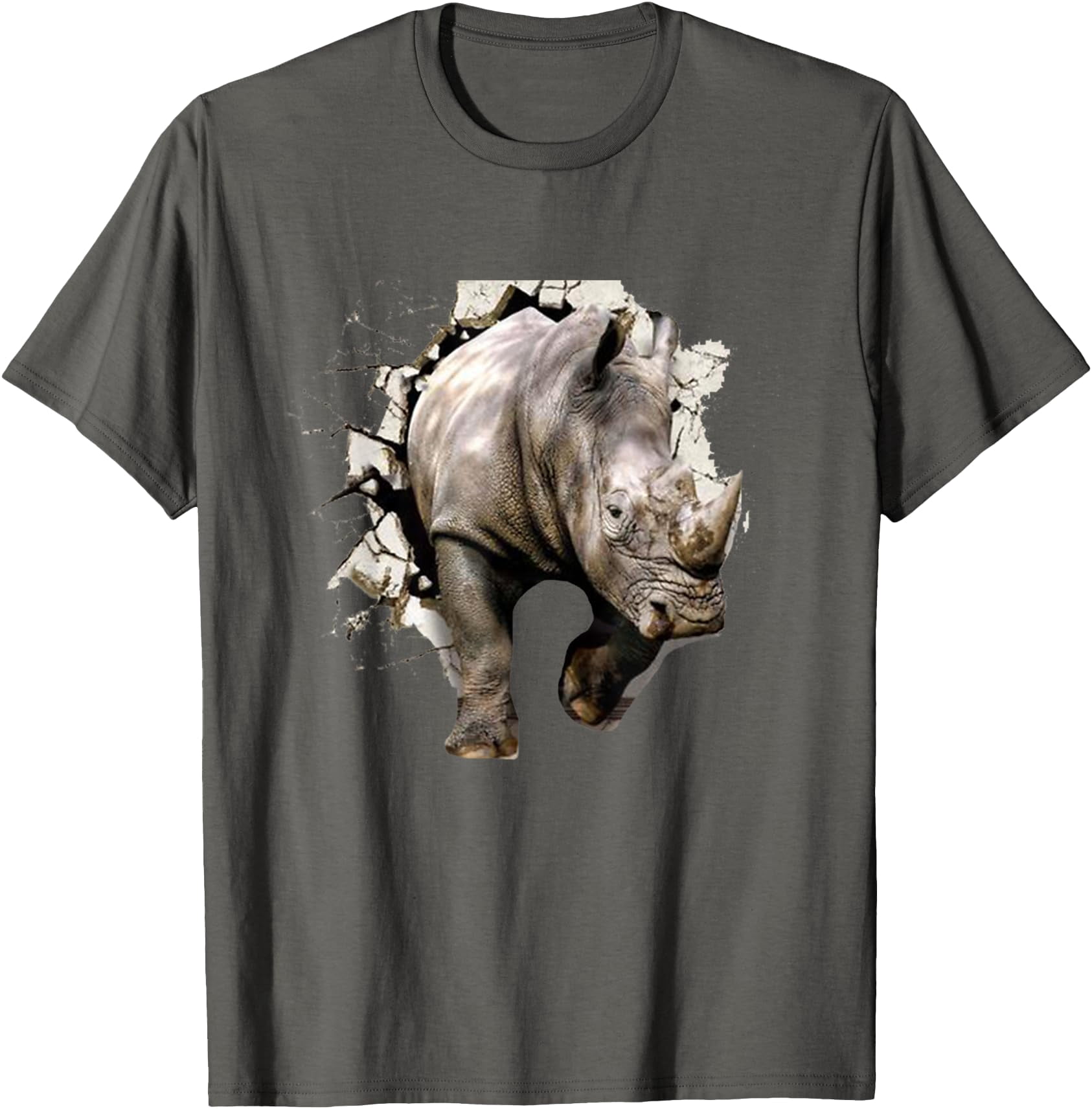 African Safari Animal Rhinoceros T-Shirt,Natural color,size XL ...