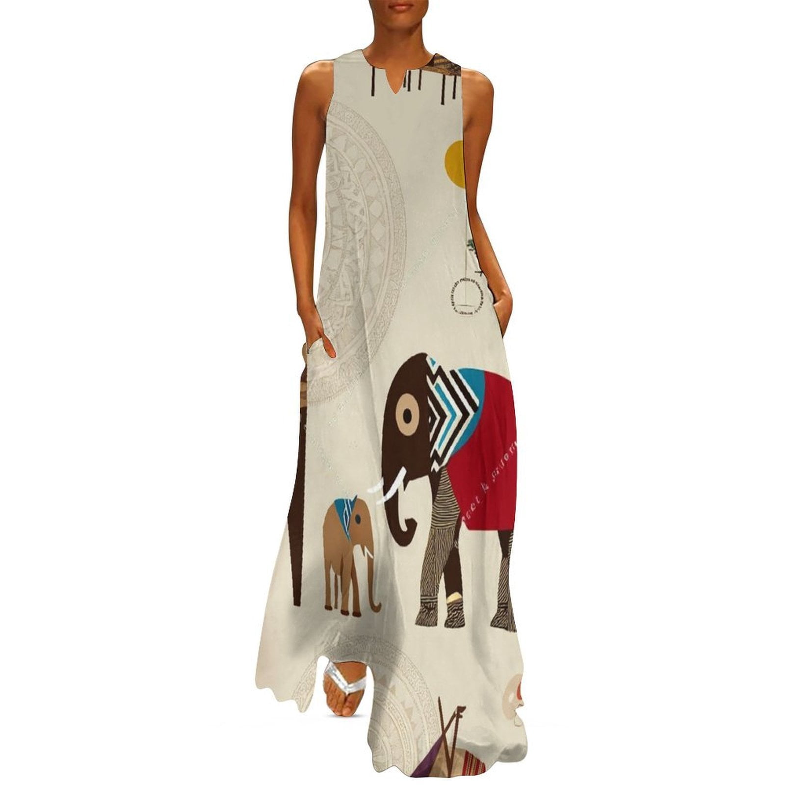 African Safari Long Dress luxury evening dresses women clothing new ...