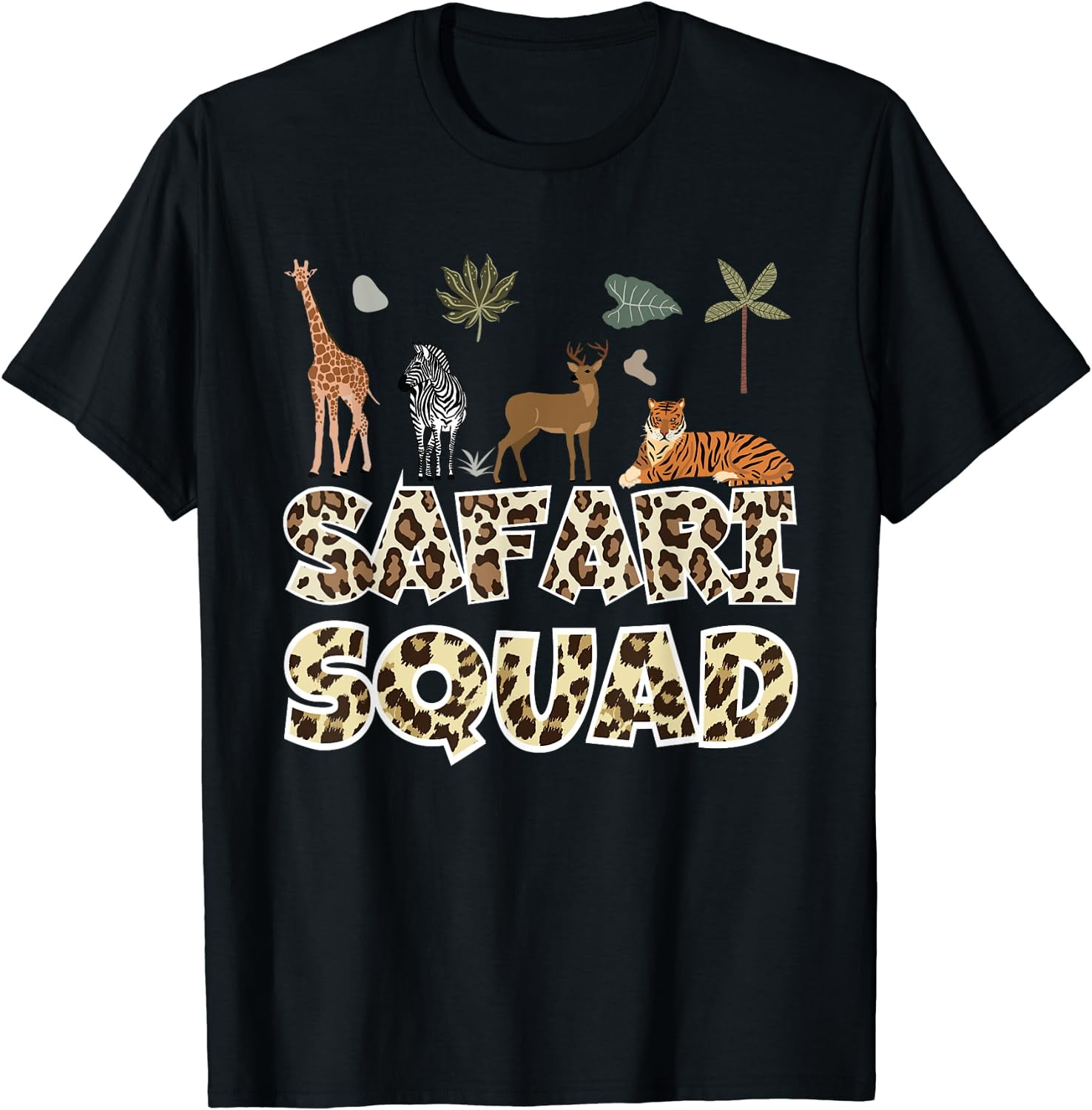 African Safari Squad Africa Safari Zoo Animal Costume Boy T-Shirt Black ...
