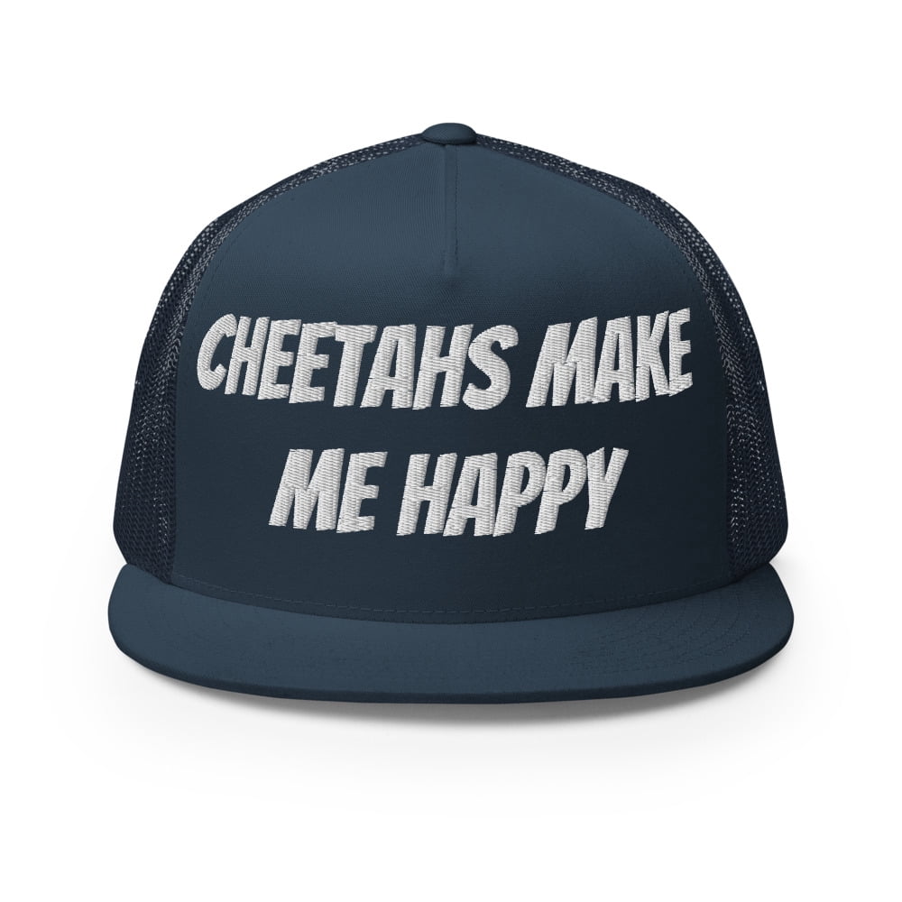 African Savanna Cheetah Lover Embroidered Trucker Cap, Cheetahs Make Me ...