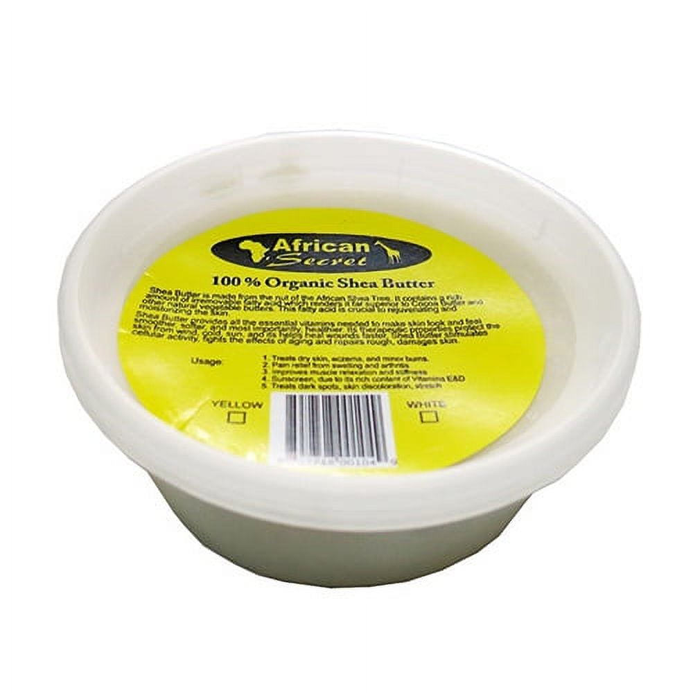 African Secret 100% Organic Shea Butter, Smooth, Yellow, 8 Ounces ...