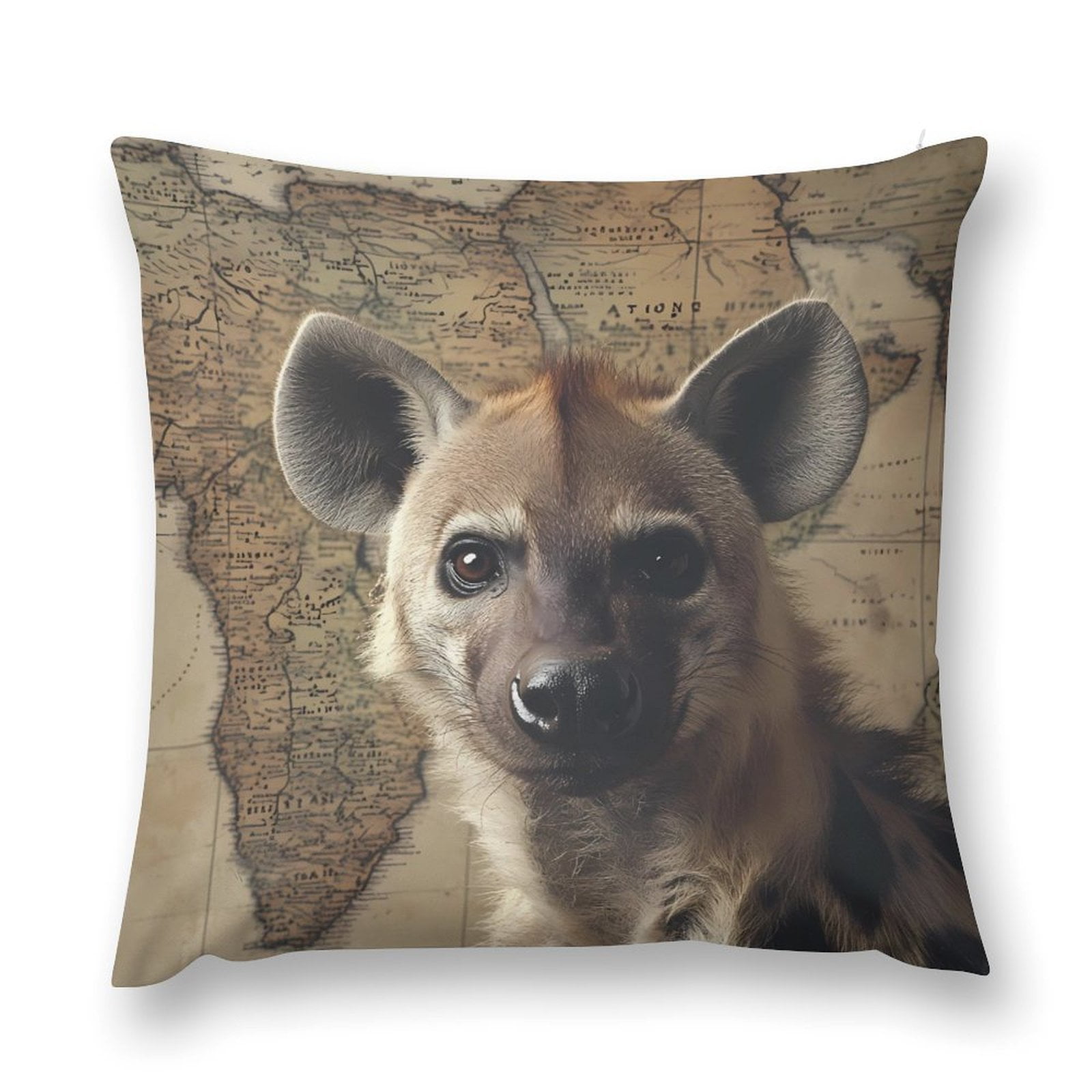 African Spotted Hyena Throw Pillow Cases Plush Pillow Cover Decorative ...