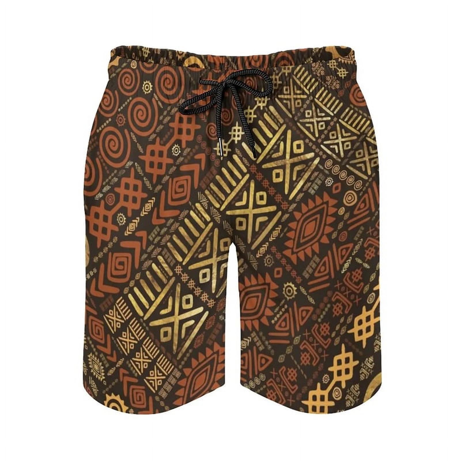 African Style Beach Shorts Pants Men 3D Printing Surfing Board Shorts ...