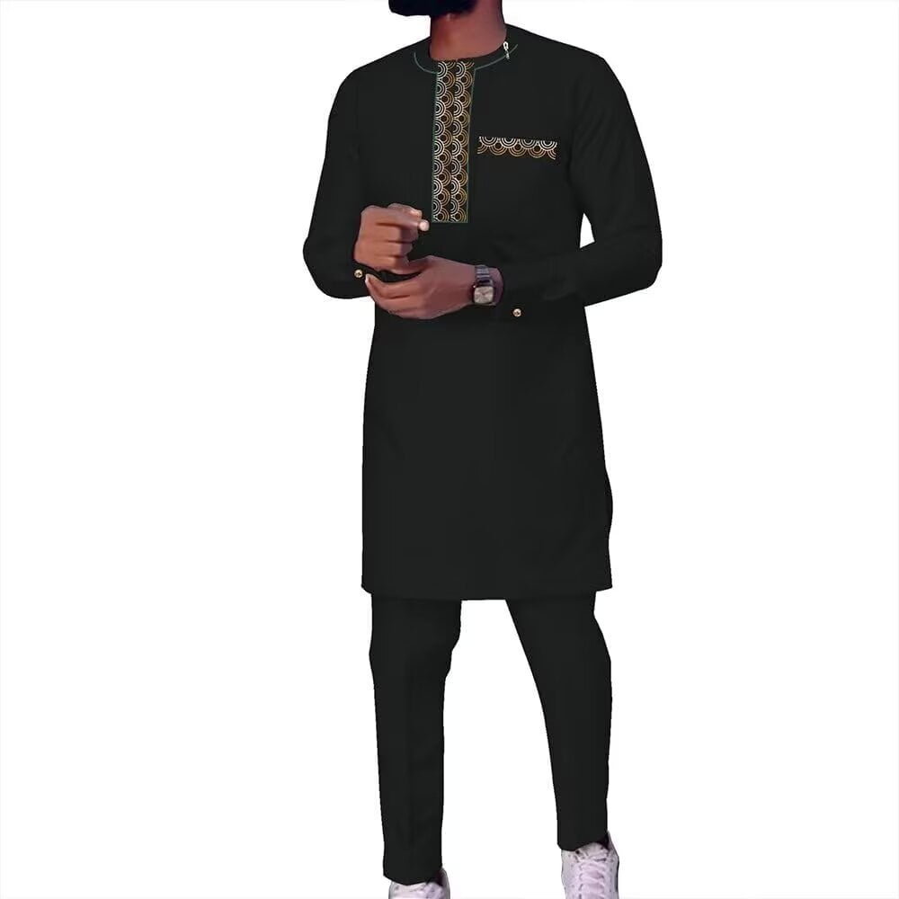 African Suits for Men Wedding Dashiki Outfits Embroidery Mens African ...