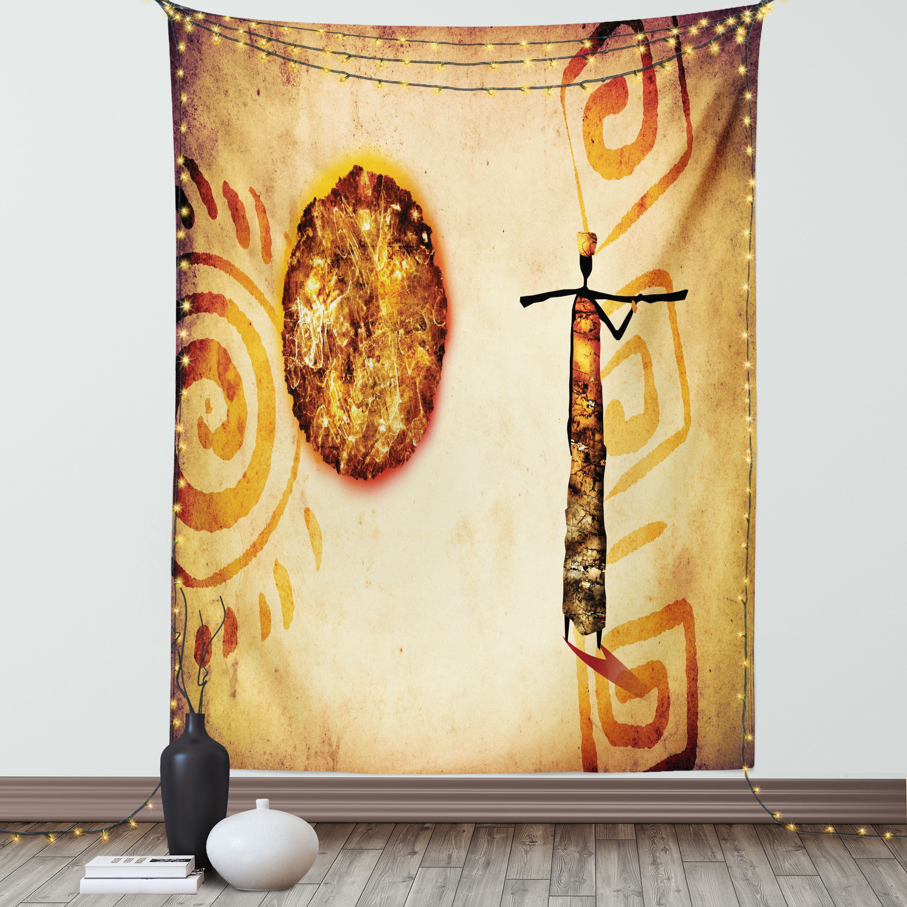 African Tapestry, Exotic African Tribal Patterns with Sun and Infinity ...