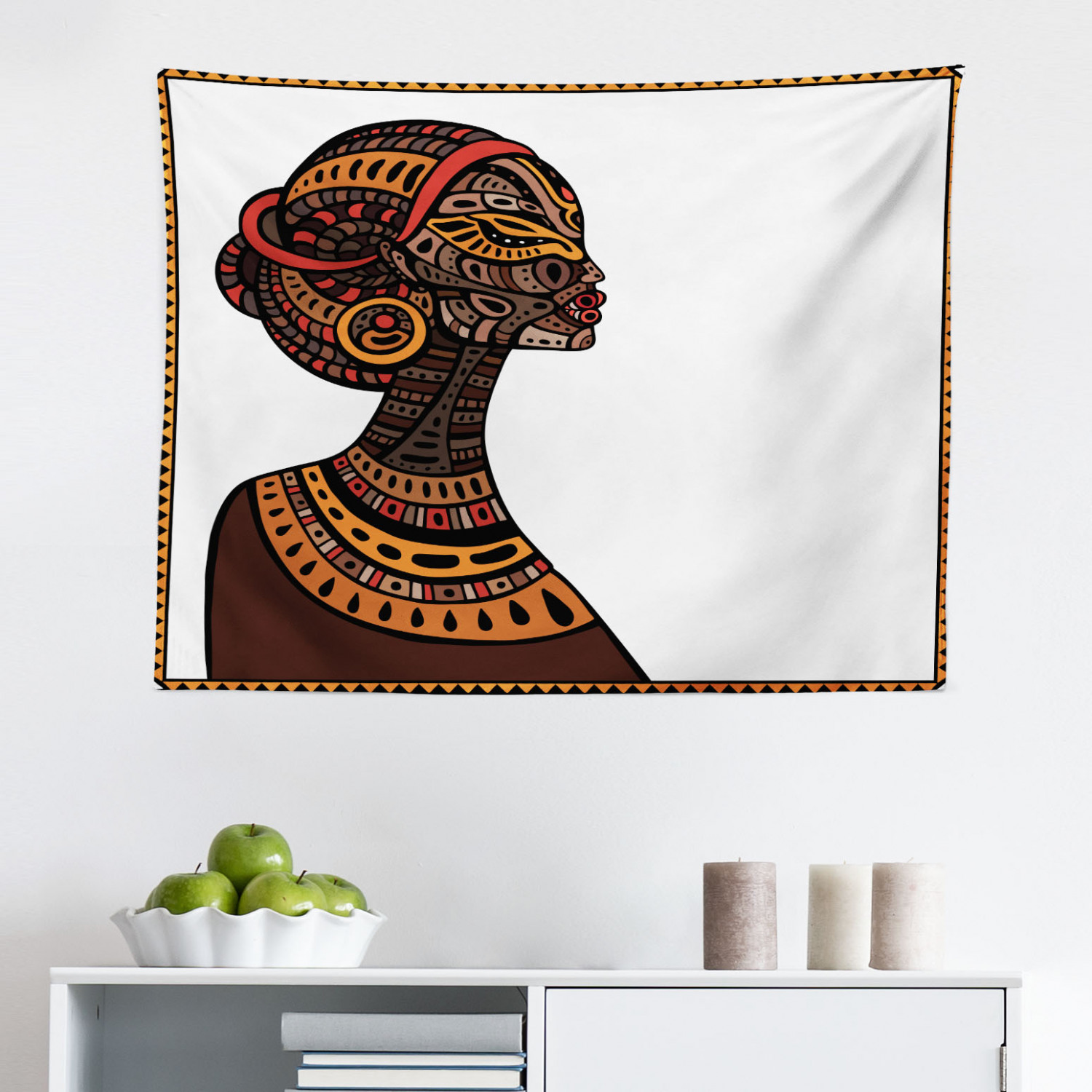 African Tapestry, and Mother at Sunset Walking in Savannah Desert Dawn ...