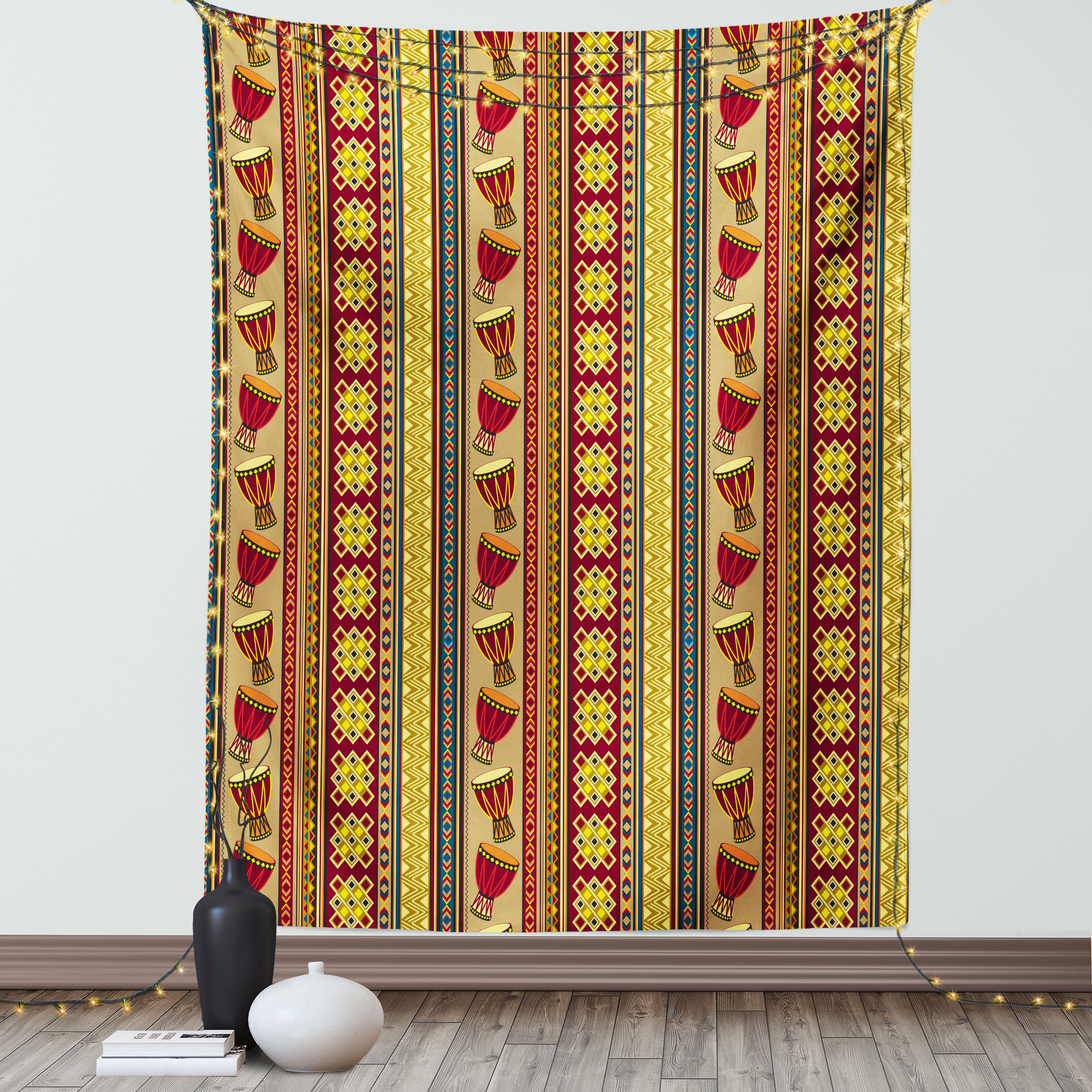 African Tapestry, Oriental Djembe Drums Music Culture in Africa Theme ...