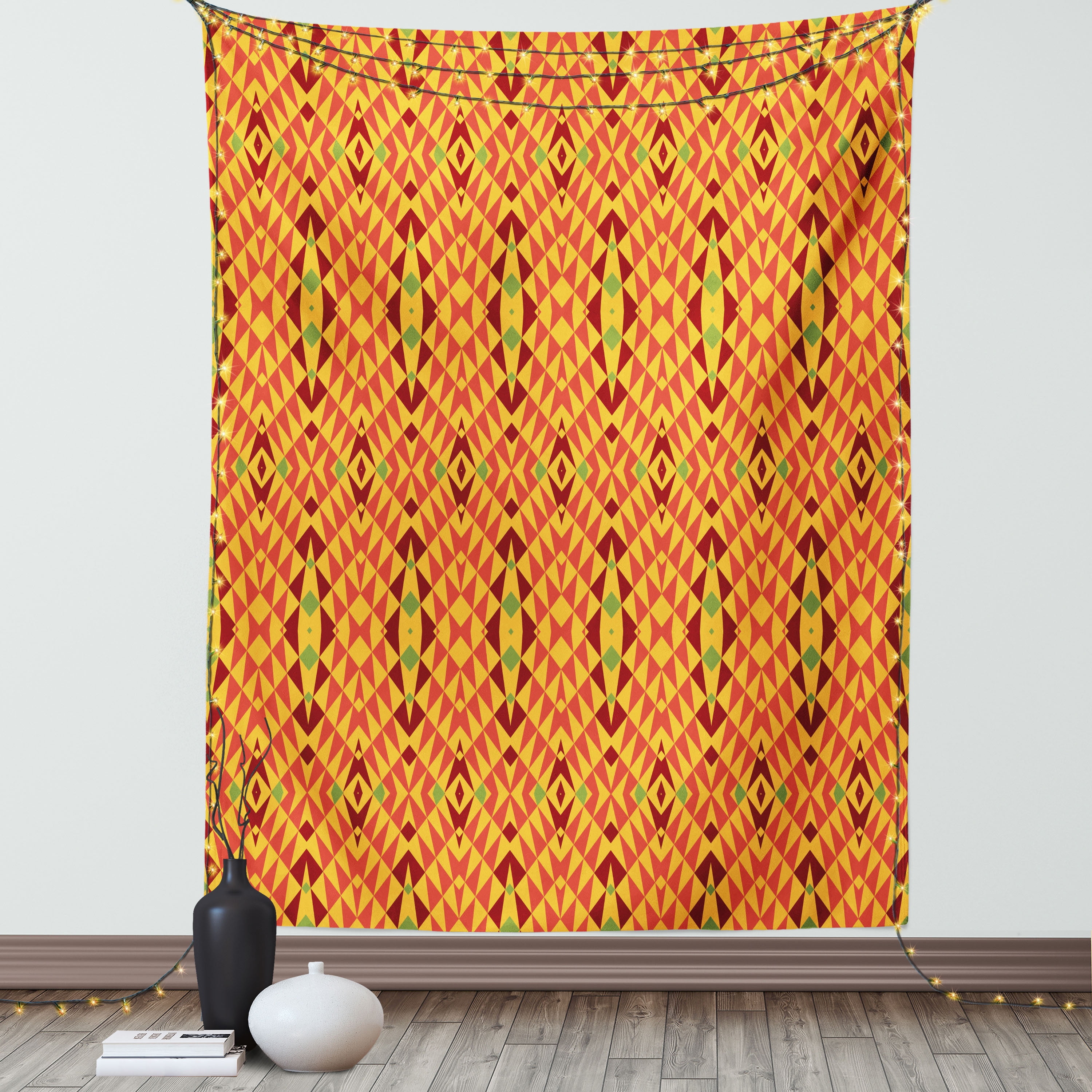 African Tapestry, Oriental Geometric Symmetrical Composition Motifs of ...
