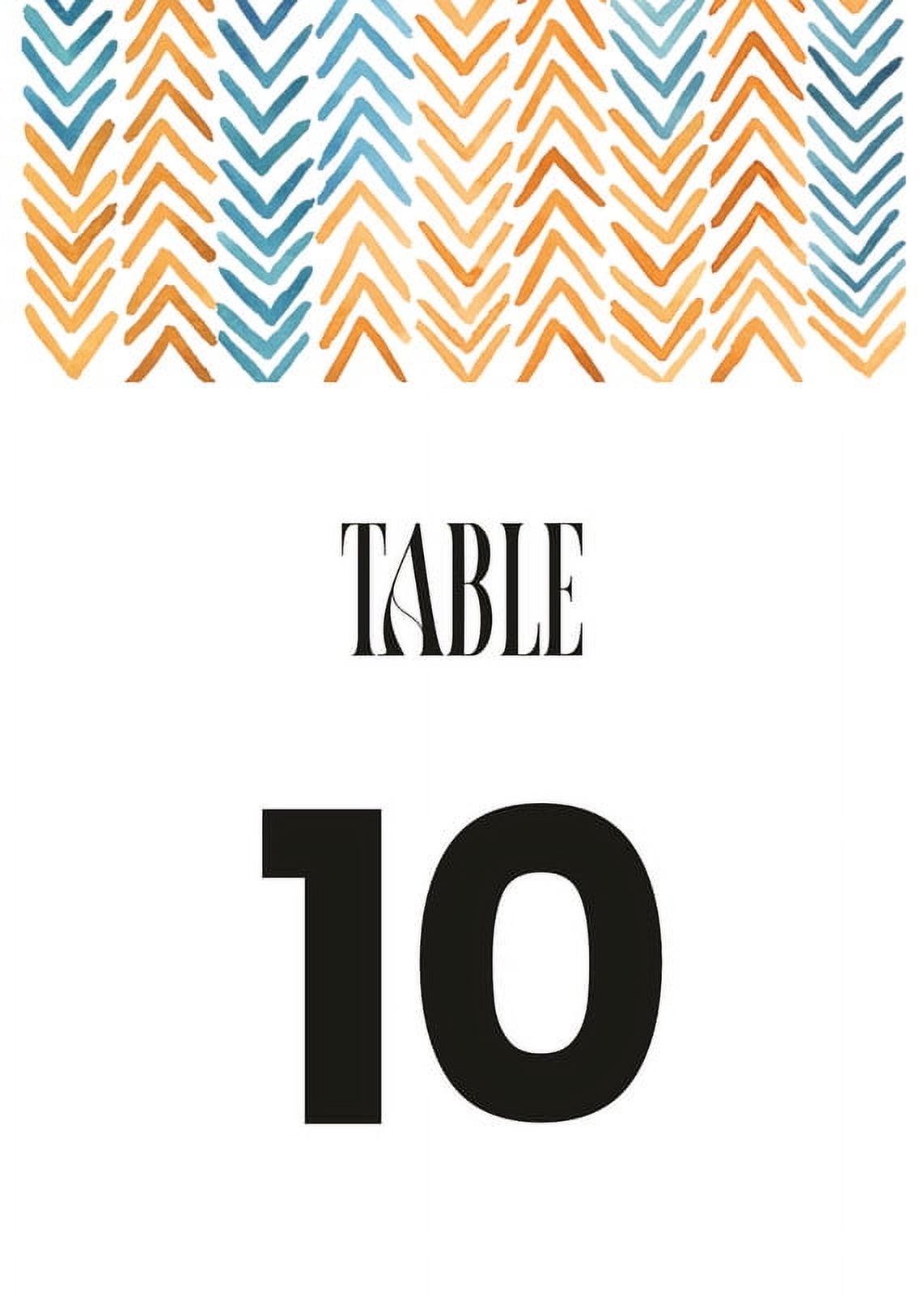 African Textile Design Table Number Cards Double Sided Party Table ...