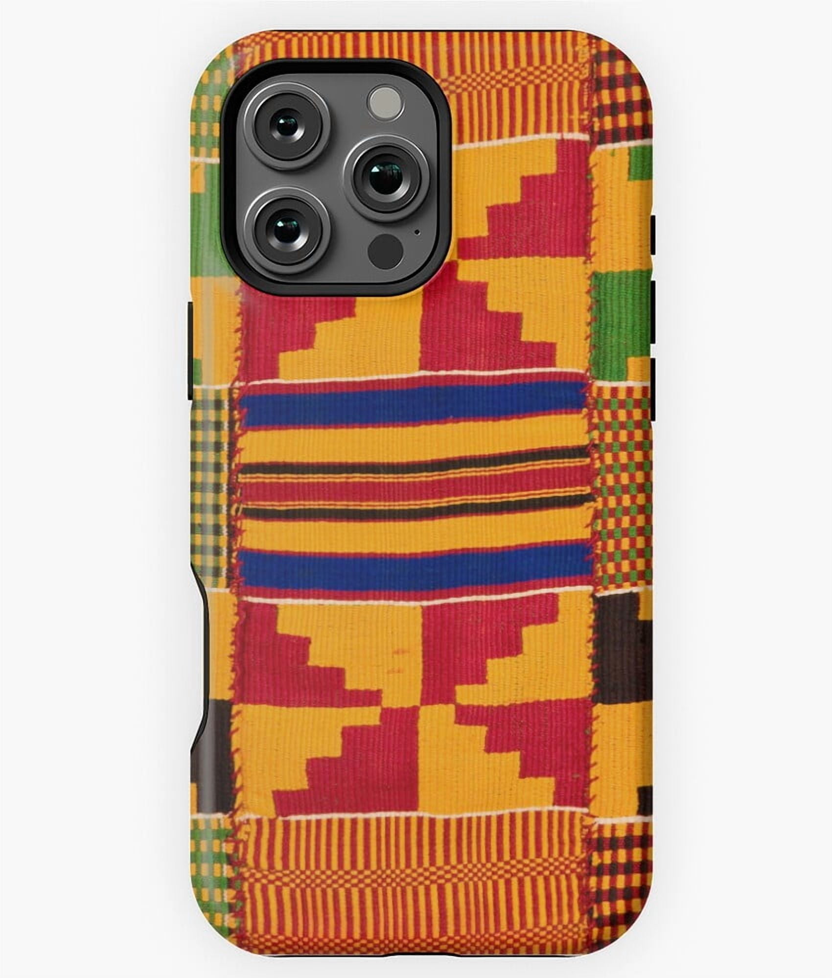 African Textile Pattern Design Art Phone Case for iPhone 16 15 14 13 12 ...