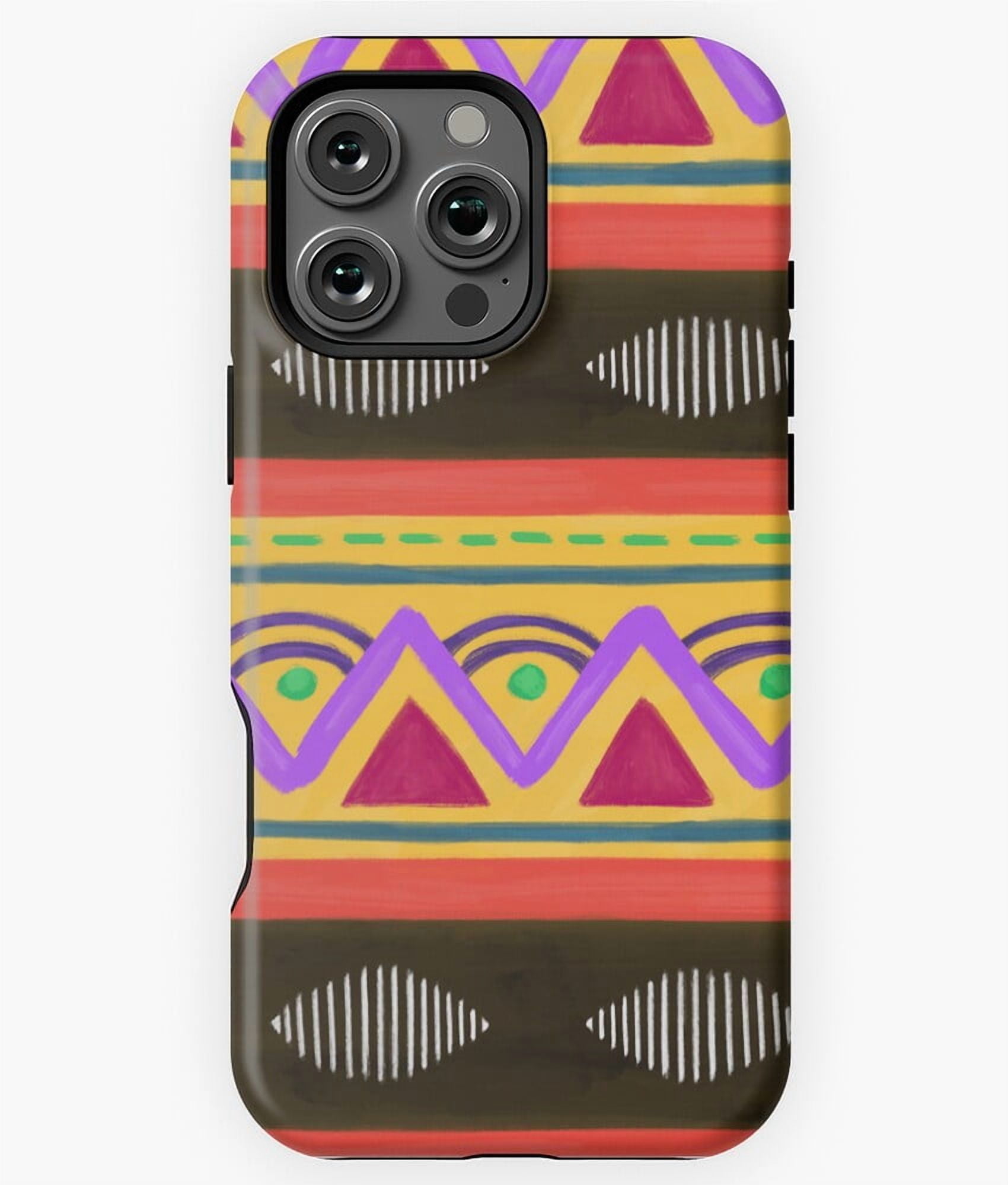 African Textile Pattern Design Phone Case for iPhone 16 15 14 13 12 11 ...