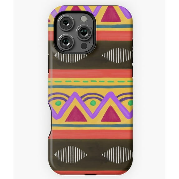 African Textile Pattern Design Phone Case for iPhone 16 15 14 13 12 11 ...