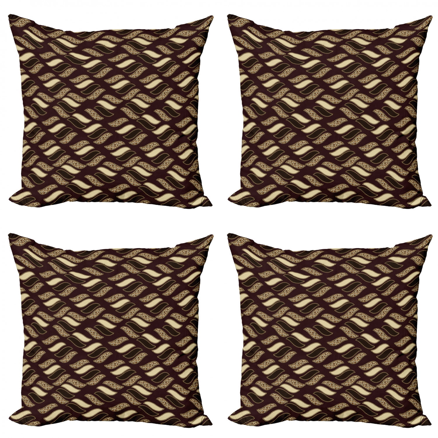 Ambesonne African Throw Pillow Cover 4 Pack, Indigenous Cheetah Skin ...
