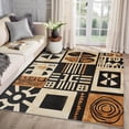 African Tribal Area Rug,Washable Non Slip Soft, Rustic Ethnic Geometric ...