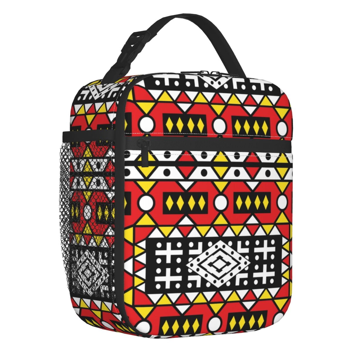 African Tribal Geometric Ankara Kente Pattern Reusable Lunch Box Women ...