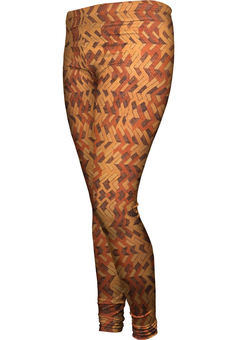 African Tribal Kuba Cloth Boomerang Leggings - Walmart.com
