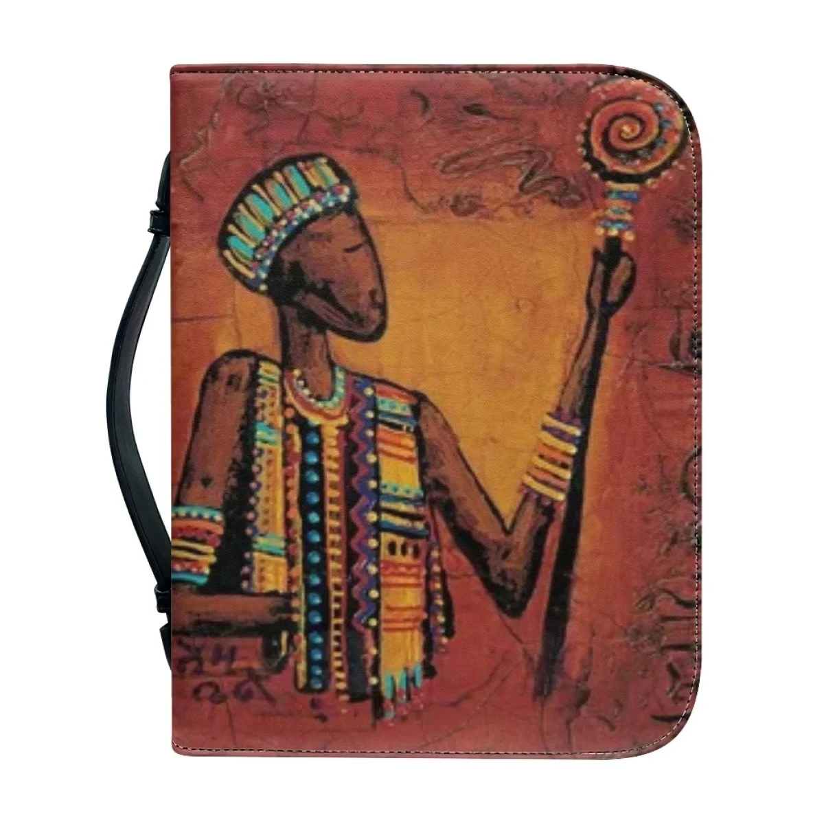 African Tribal Totem Print Bible Cover Case for Women New Zipper Handle ...