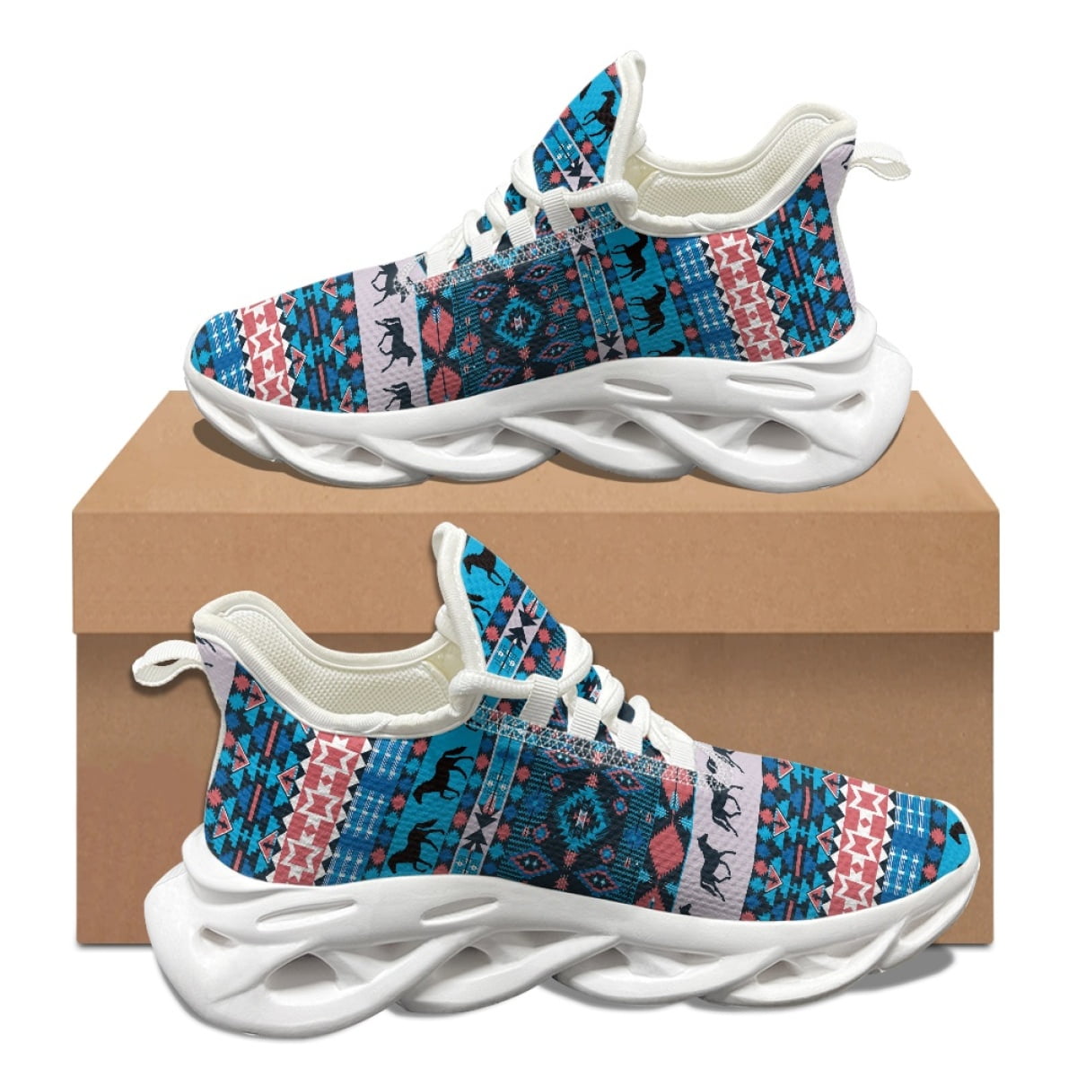 African Tribal Totem Print Women Sneakers Street Fashion Casual Running ...