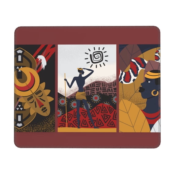 African Tribe Aborigine Tribal Mouse Pad Non-Slip Rubber Gaming ...