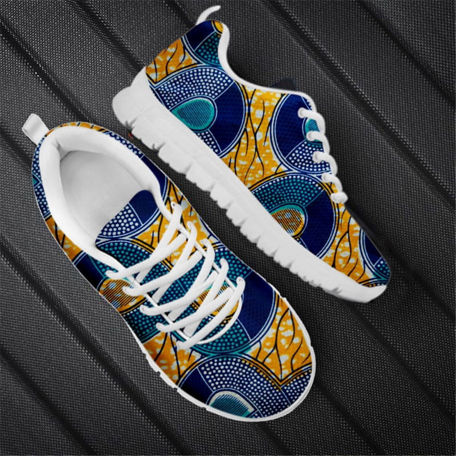 African Tribe Floral Print Woman Casual Shoes For Women Flats Shoes ...