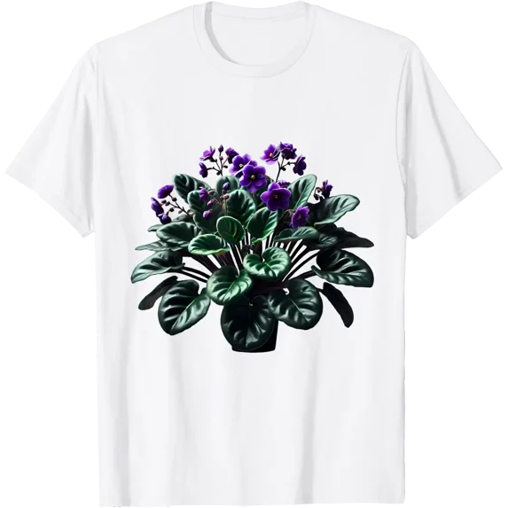 African Violet Flower Botanical Plant T-Shirt - Walmart.com