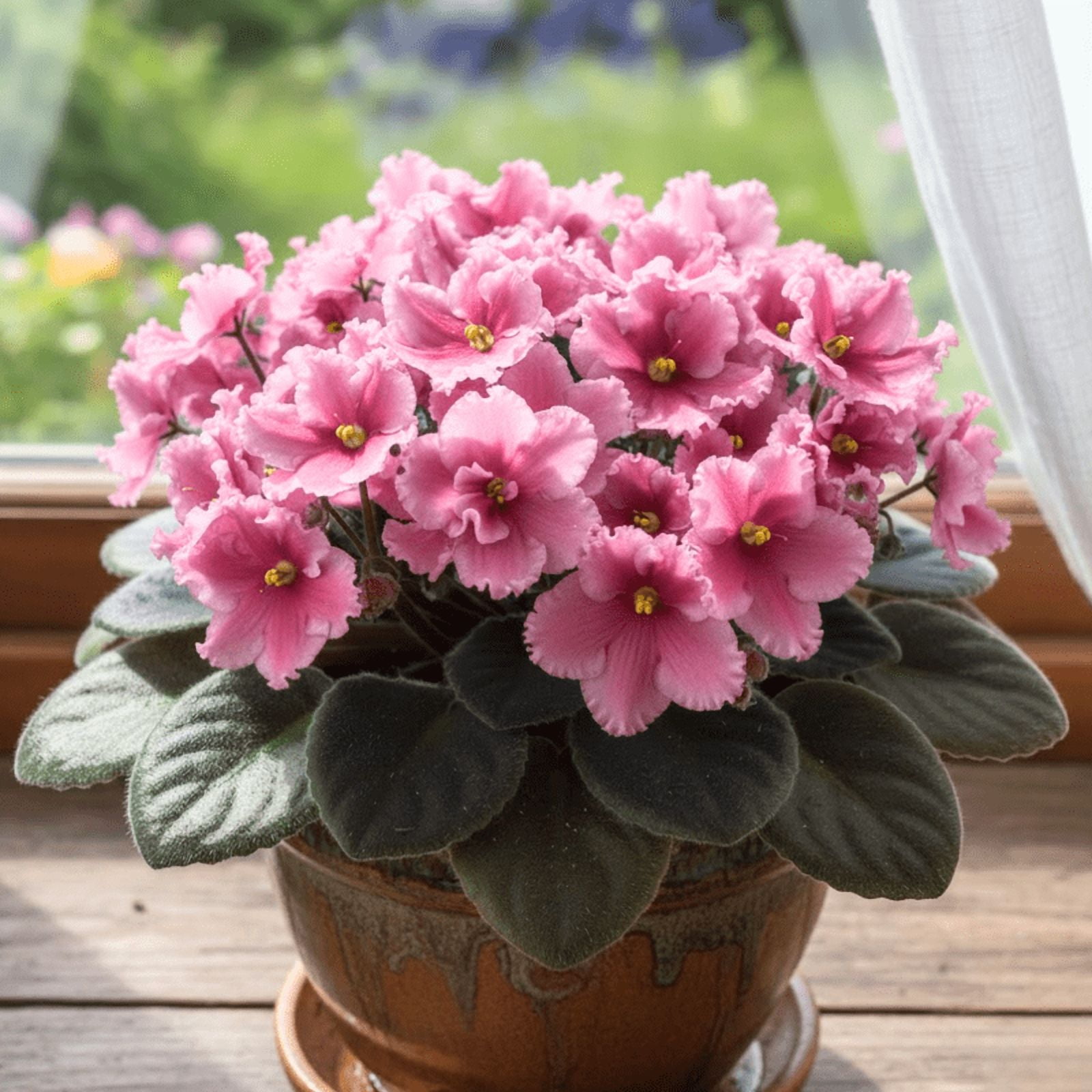 African Violets Live Plant, Pink Violets in Pot, Well Rooted from 3 to ...