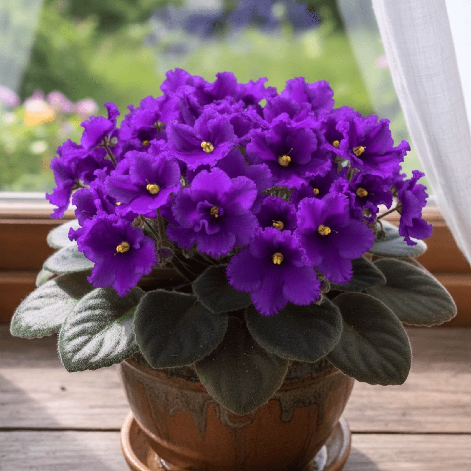 African Violets Live Plant, Purple Violets in Pot, Well Rooted from 3 ...